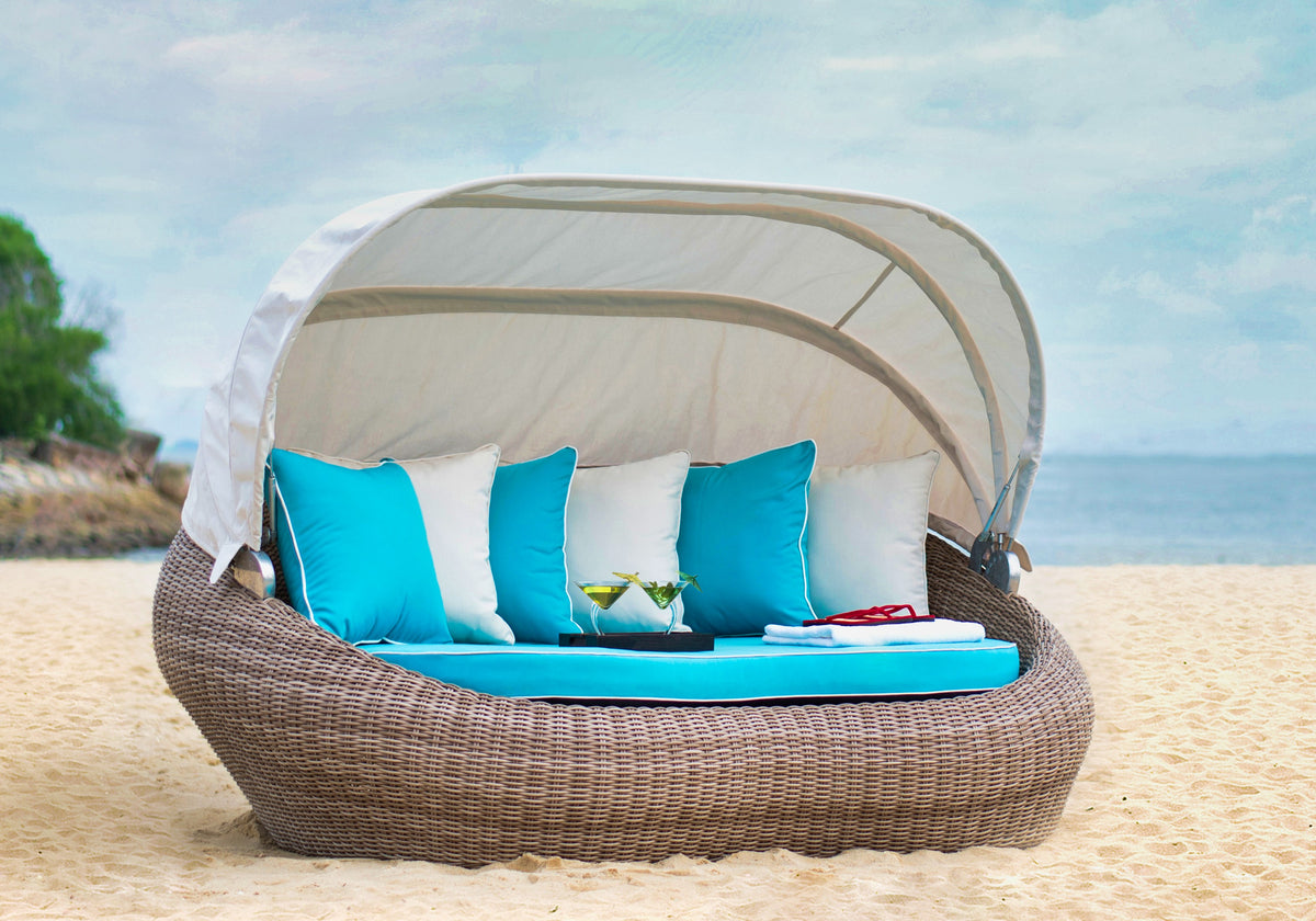 Sherena Oval Daybed, with Canopy – Outdoor Living Oahu
