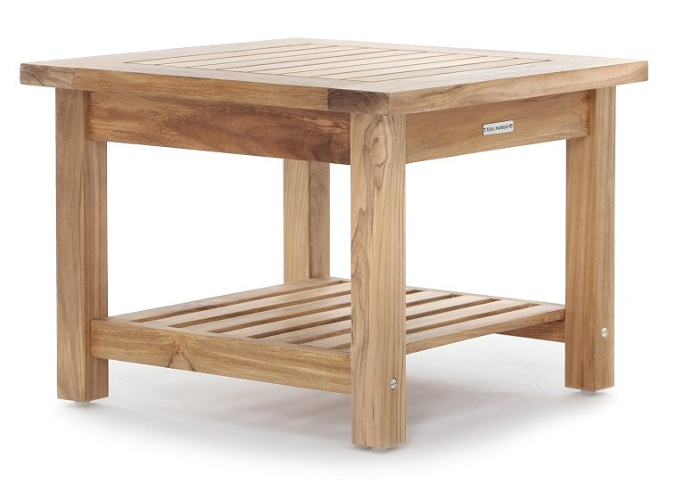 Carlisle Square Side Table (24x24") with shelf – Outdoor Living Oahu